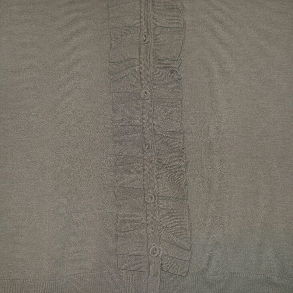 Grace | Sweaters | Grace Gray Ruffle Cardigan | Poshmark